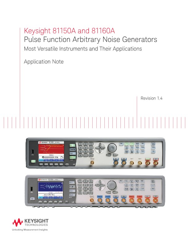 Pulse Function Arbitrary Noise Generator (81150A, 81160A) PDF Asset Page | Keysight
